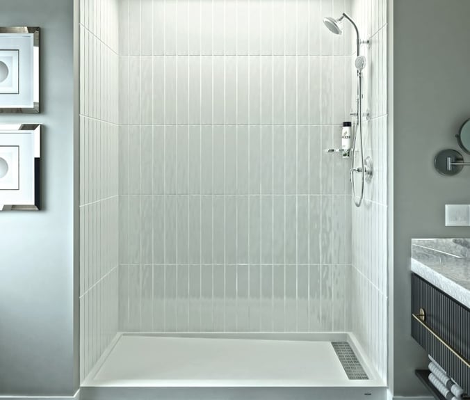 Making Waves: Cast Marble Showers with a Handcrafted Look